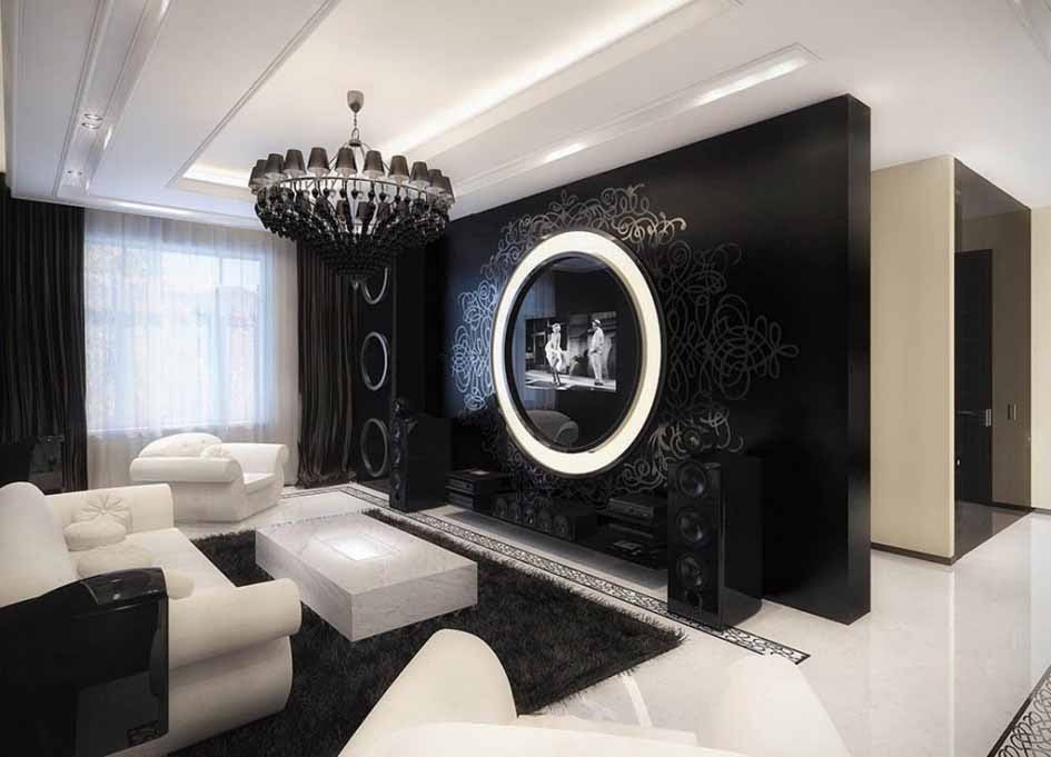 6 Tampilan Interior Rumah Hitam Putih Minimalis