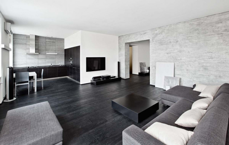 6 Tampilan Interior Rumah Hitam Putih Minimalis